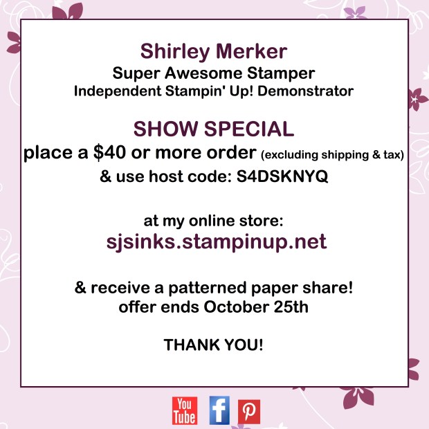 Last Day to Earn a Paper Share with Order – Super Awesome Stamper